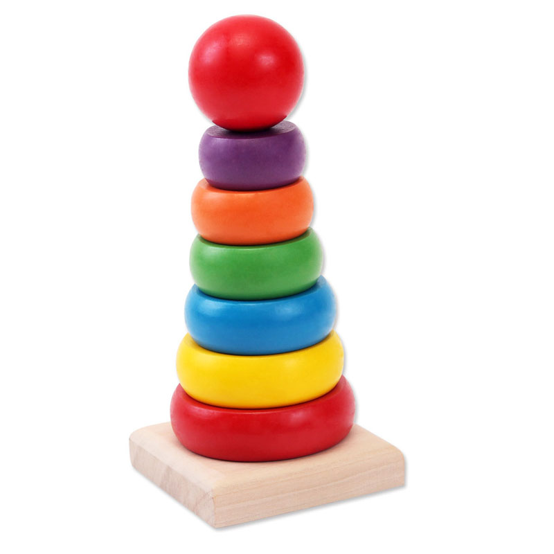 Rainbow Stacking Tower - Biblu box