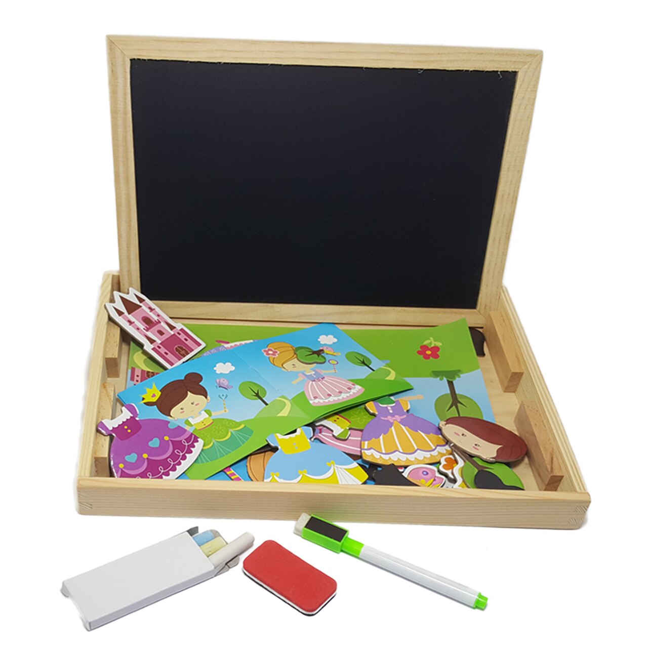 Princess Themed - 2 in 1 Magnetic Board - Biblu box