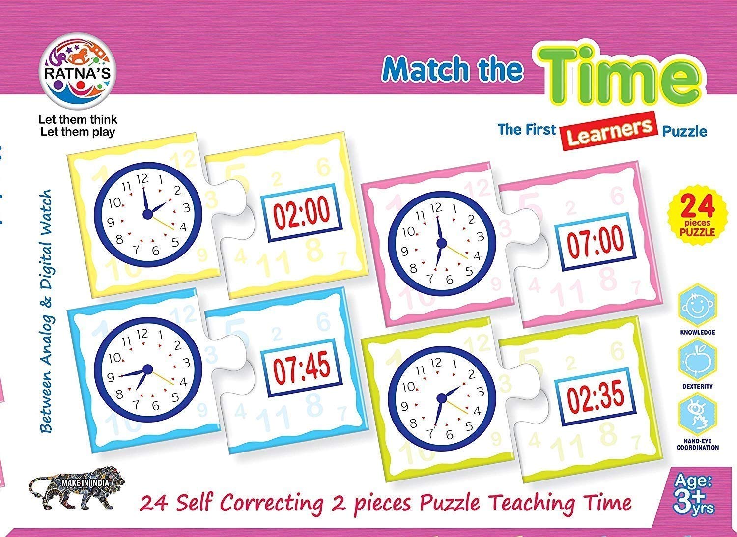Match the Time Jigsaw Puzzle - Biblu box