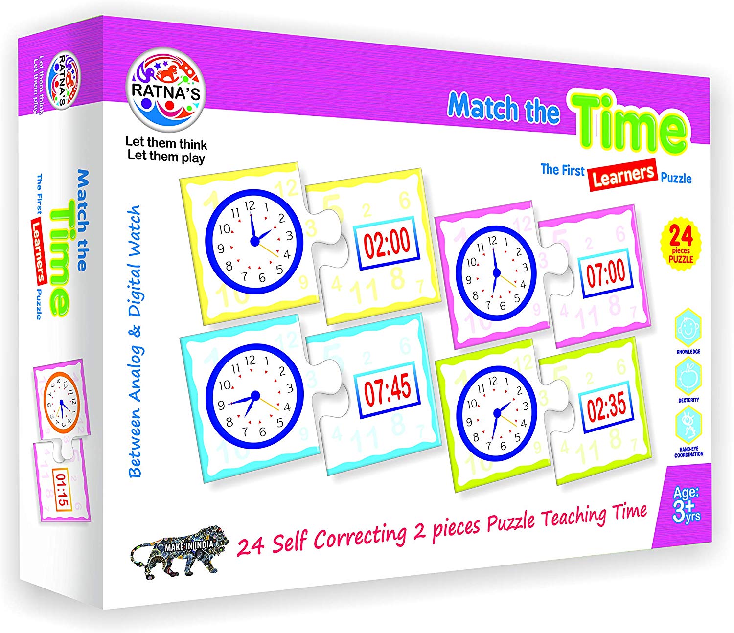 Match the Time Jigsaw Puzzle - Biblu box