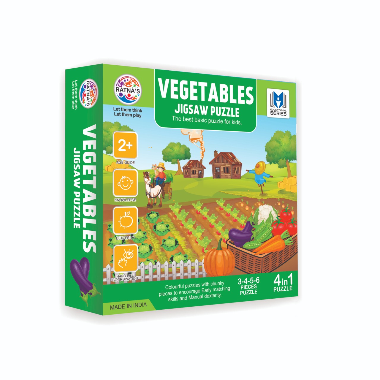 Mini Vegetables Jigsaw Puzzle - Biblu box