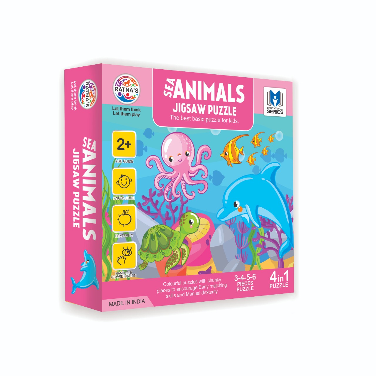 Mini Sea Animals Jigsaw Puzzle - Biblu box