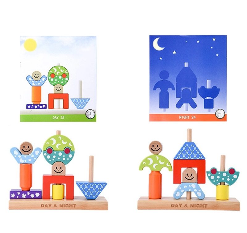 Day and Night Puzzle Blocks - Biblu box
