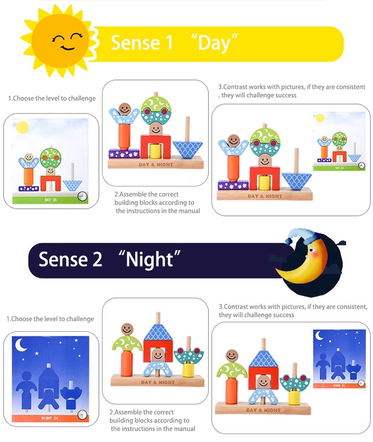Day and Night Puzzle Blocks - Biblu box
