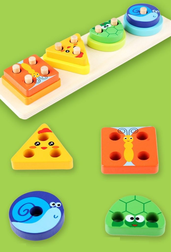 Animal Shape Sorter and Stack - Biblu box