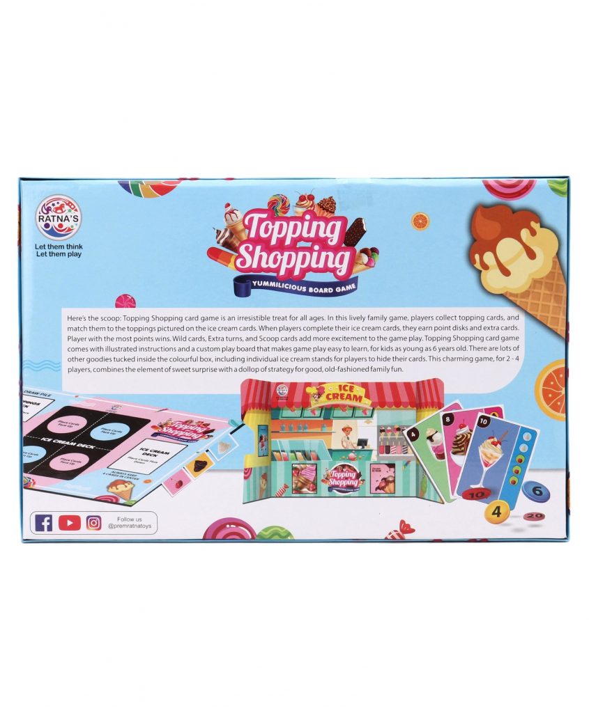 Topping Shopping Card Game - Biblu box