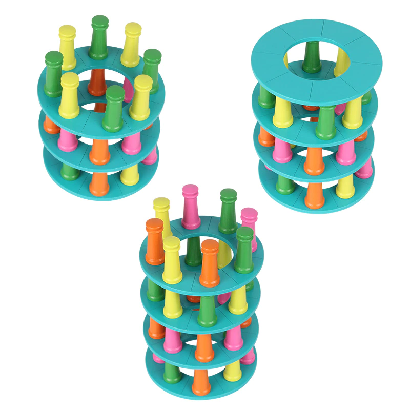 Wooden Tower Collapse Game - Biblu box