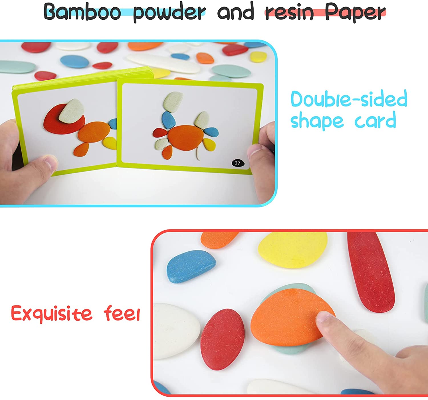 Fun Stone Rainbow Pebbles Game - Biblu box