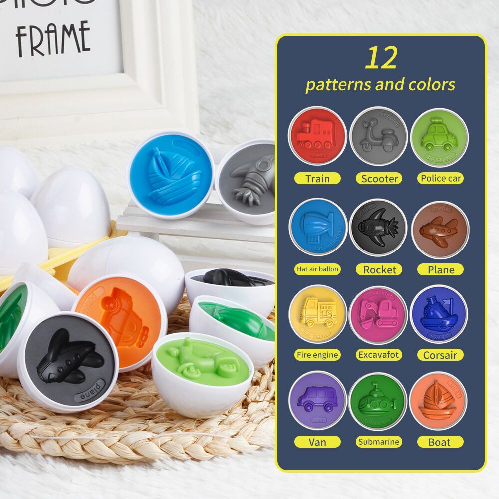 Transport Egg Matching Game - Biblu box
