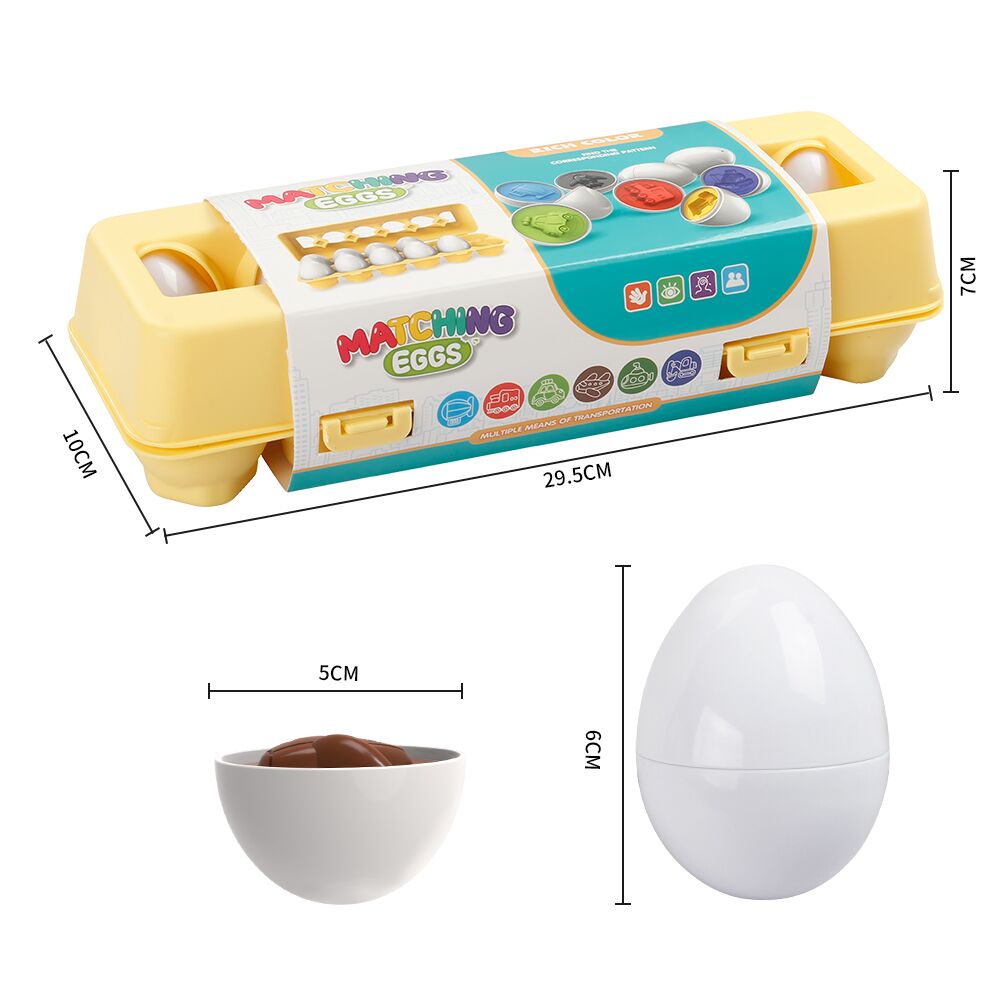 Transport Egg Matching Game - Biblu box