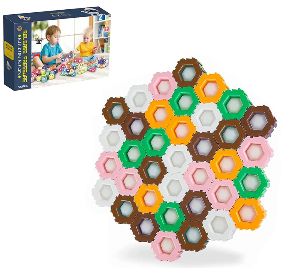 Senorial Push Pop Bubble Building Blocks - Biblu box