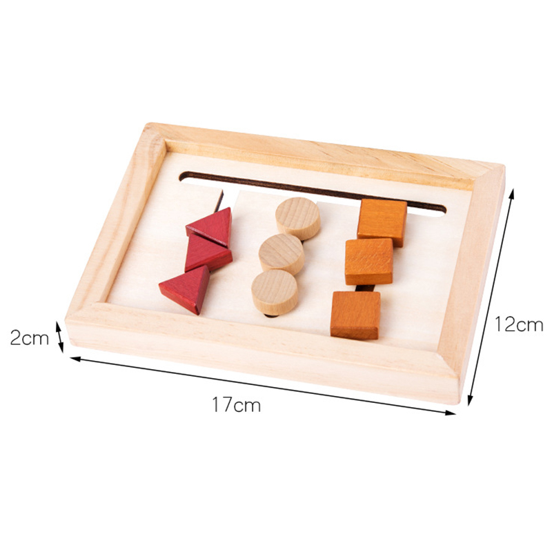 Wooden Shape Matching Game - Biblu box