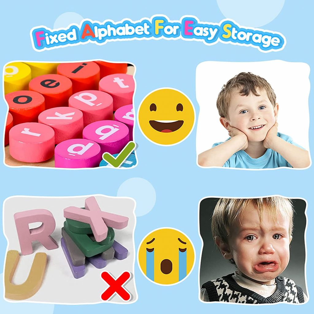 Wooden Alphabet Game - Biblu box