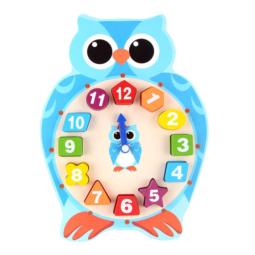 Wooden Shape Sorting Clock - Biblu box
