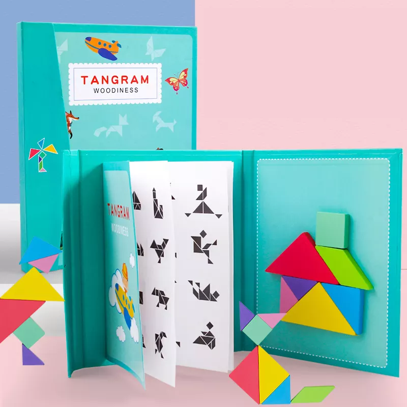 Magnetic Tangram Puzzle Book - Biblu box