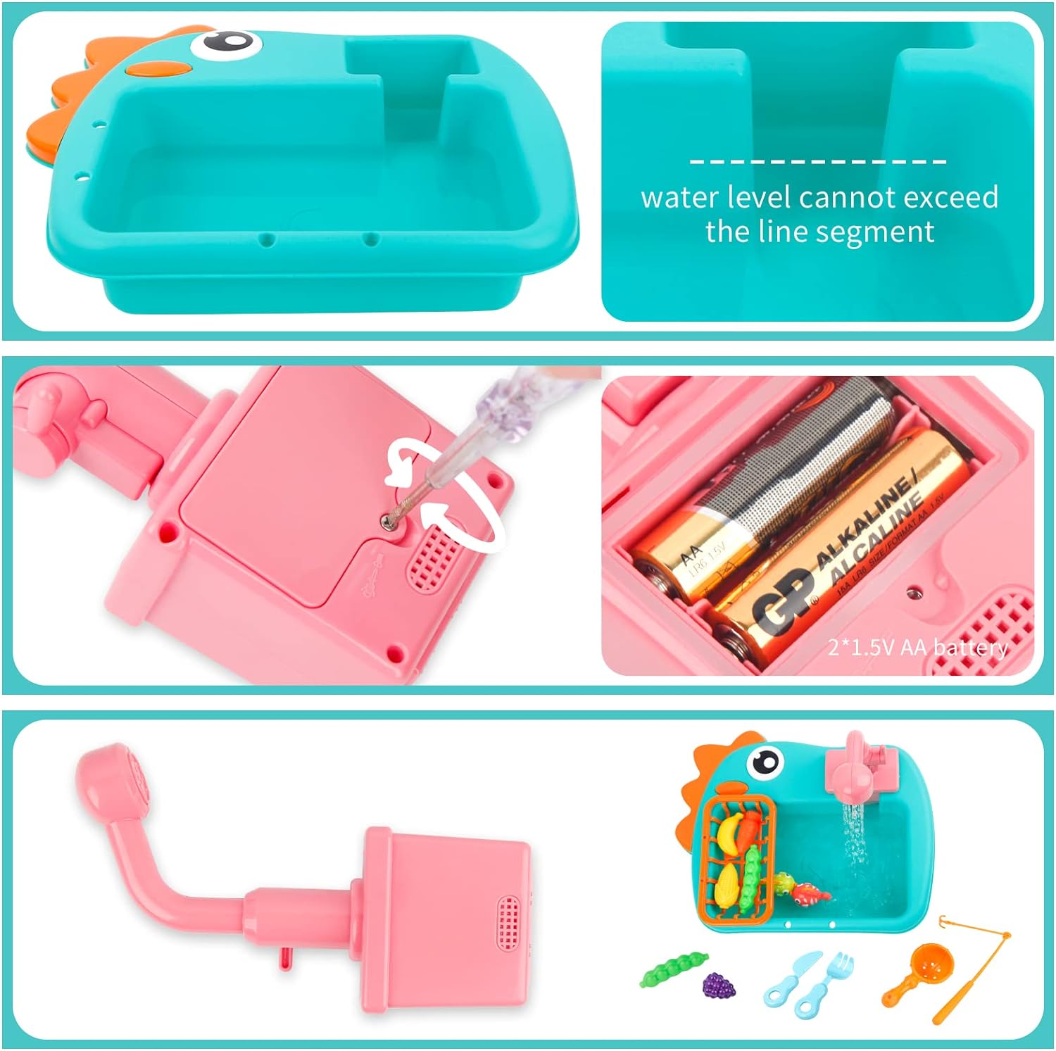 Dino Roleplay Sink Set - Biblu box