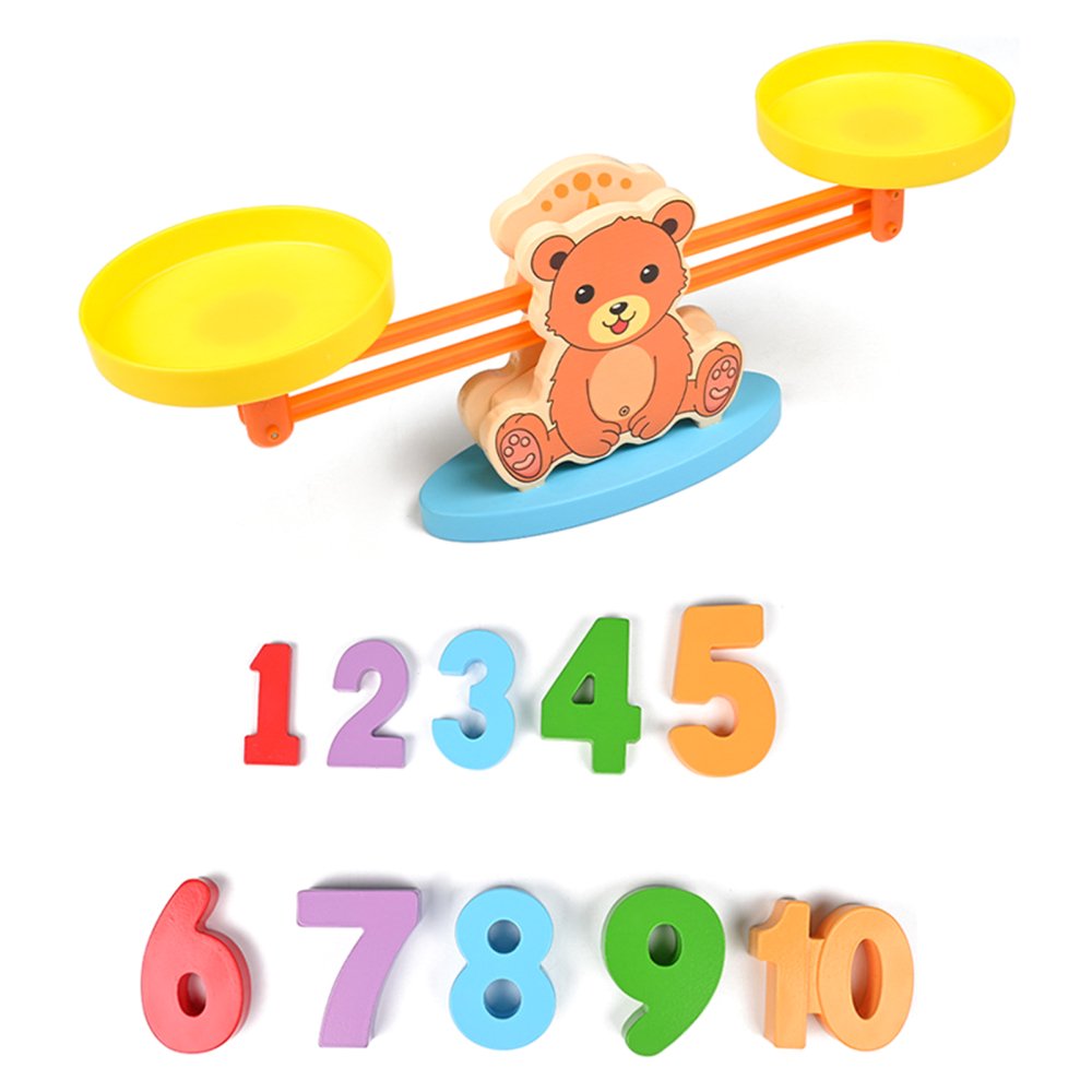 Wooden Bear Balancing Game - Biblu box